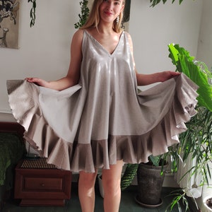 Maxi Dress Sewing Pattern, Sun Dress With Drapes, V Neckline, Short ...