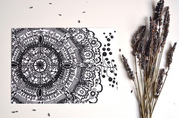 Mandala Original Art Print | Etsy