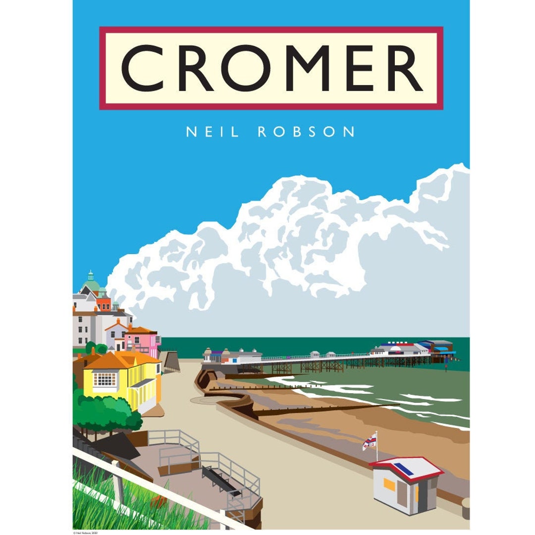 Cromer Illustration 40 X 30cm Art Print - Etsy