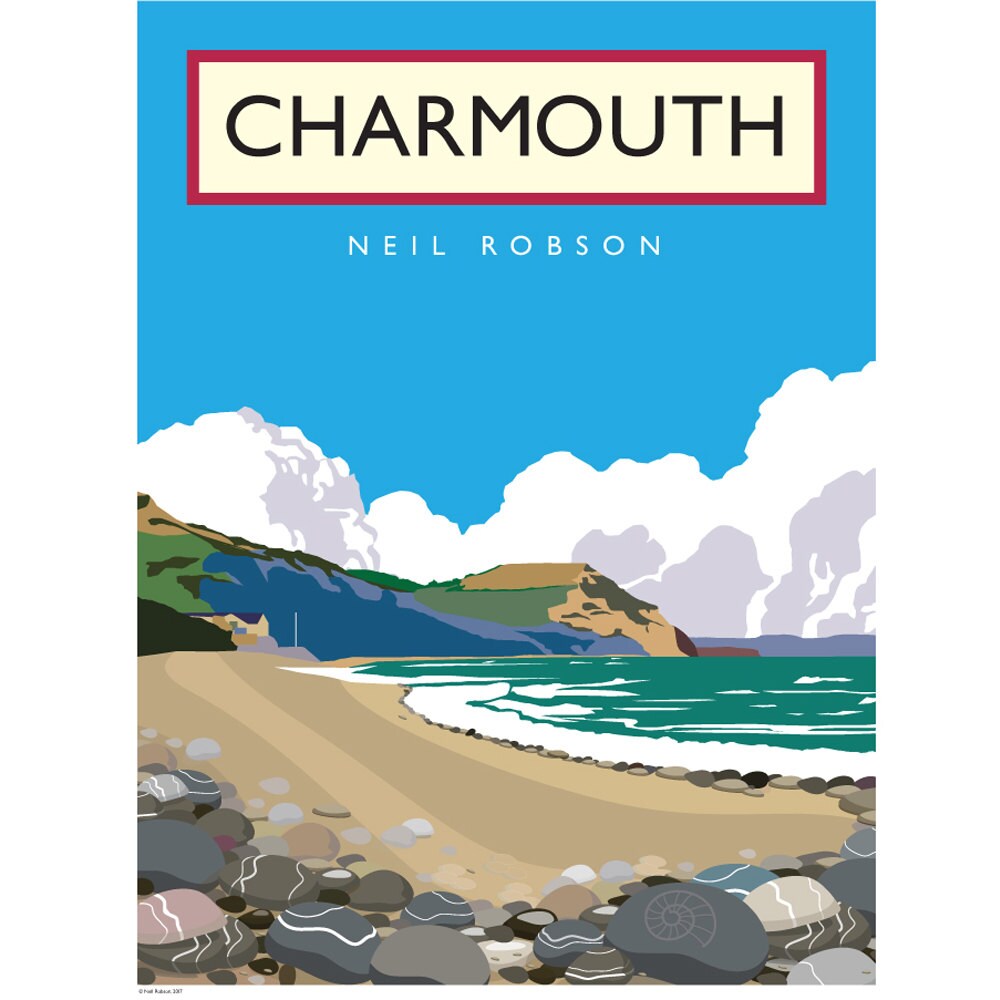 Charmouth Illustration - 40 X 30cm Art Print - Etsy
