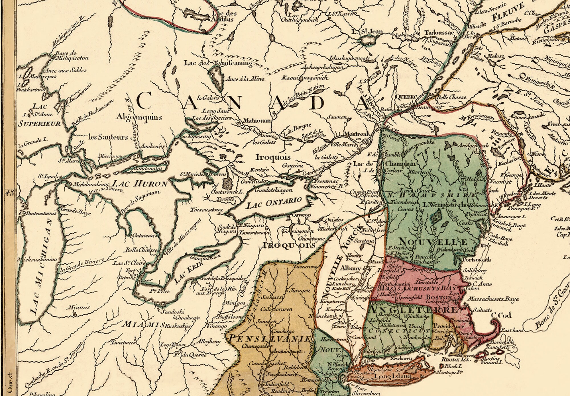 US Map With Thirteen Colonies 1776 Print Vintage Colored Map | Etsy