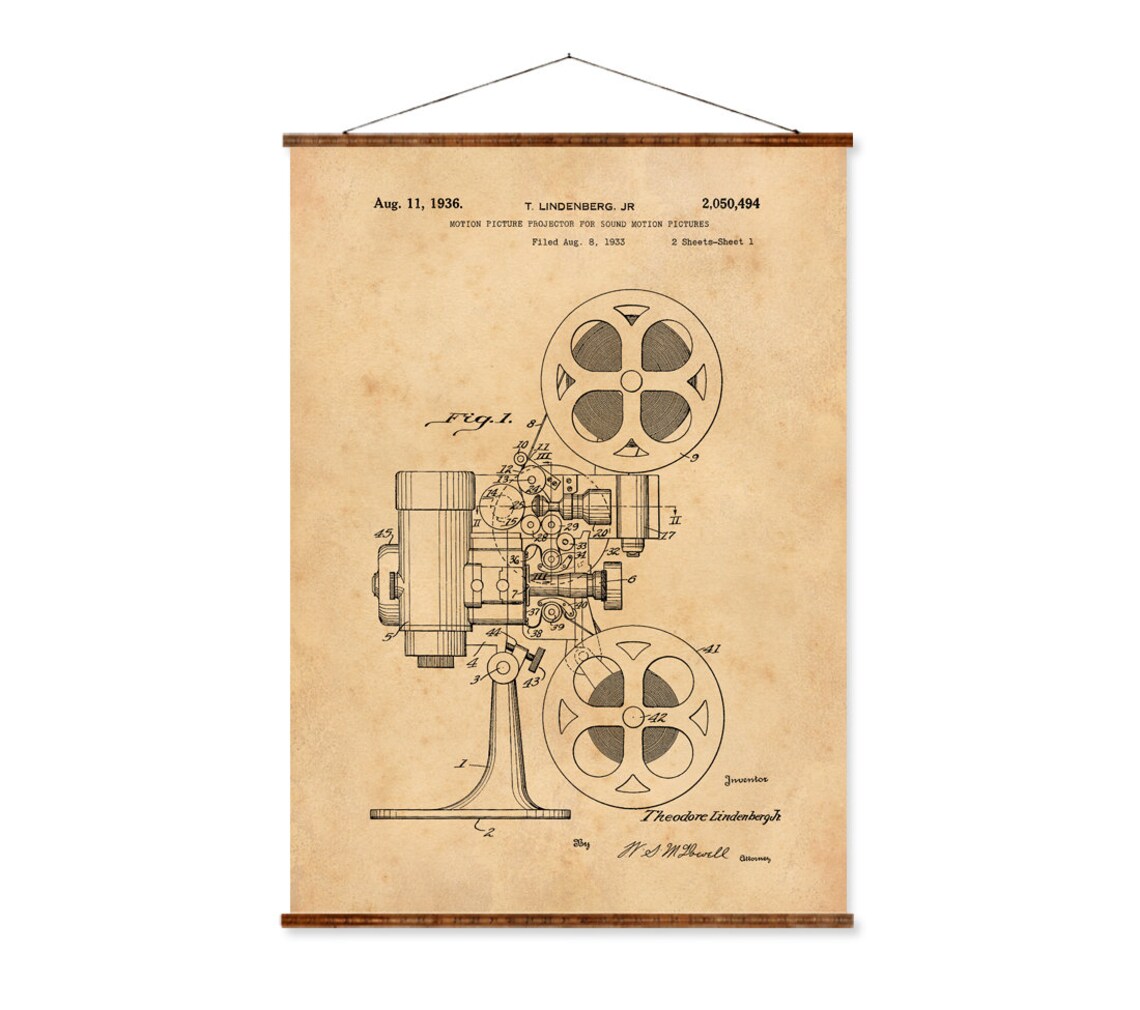 Motion Picture Projector Patent Vintage Illustrations Ready to - Etsy
