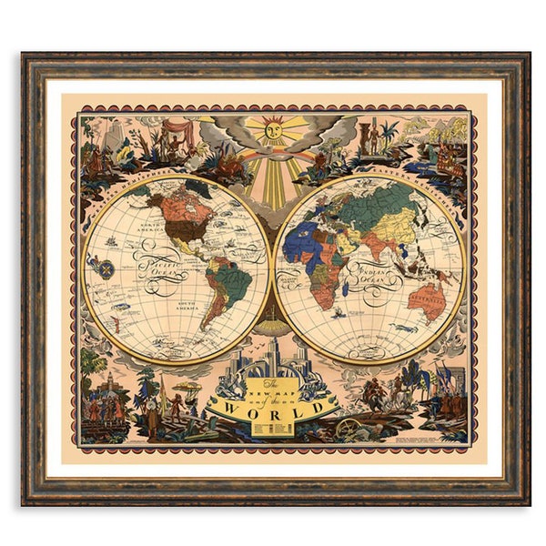 World Map Old - Etsy