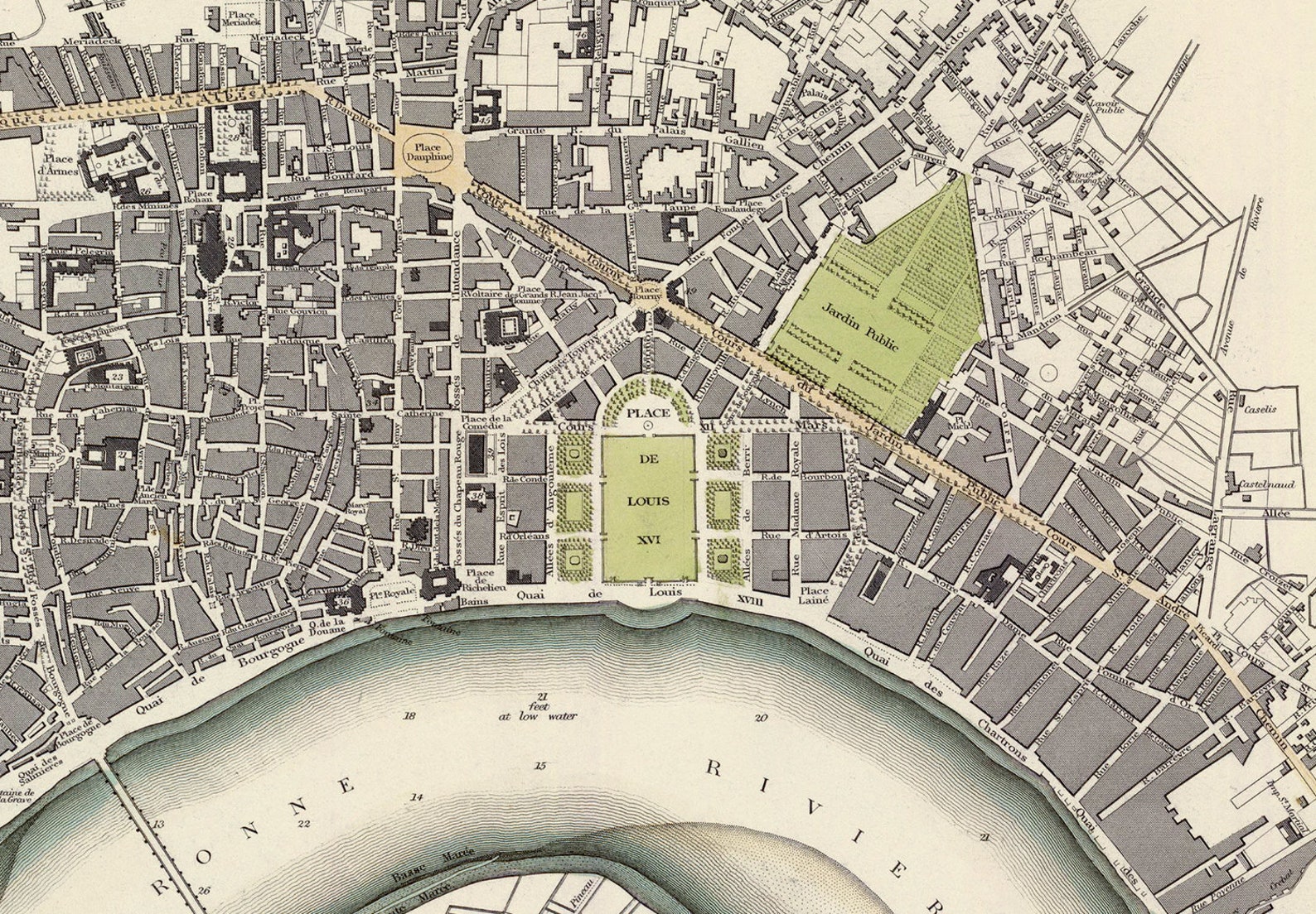 Bordeaux Map Vintage European City Poster Print on Matte Photo | Etsy