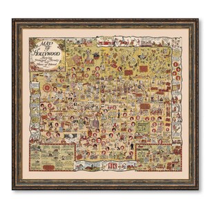 Hollywood Pictorial City Map Poster Print Vintage Wall Decor - Etsy