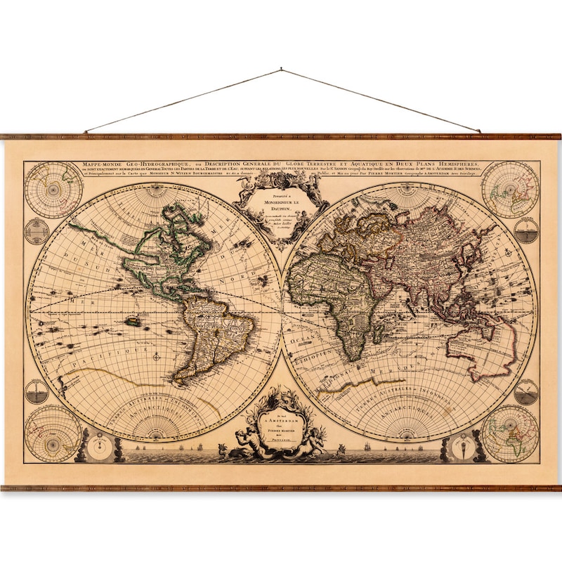 Pull Down Map - Etsy