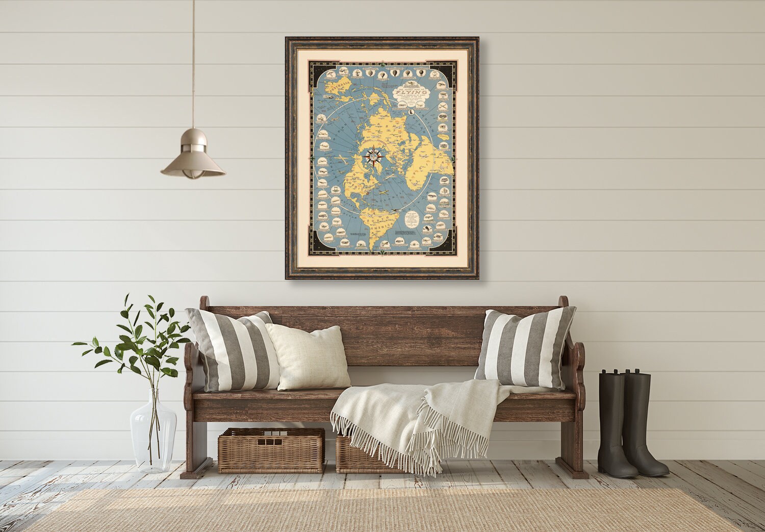 Map of Flying Vintage Pictorial Poster Print on Matte Paper - Etsy Canada