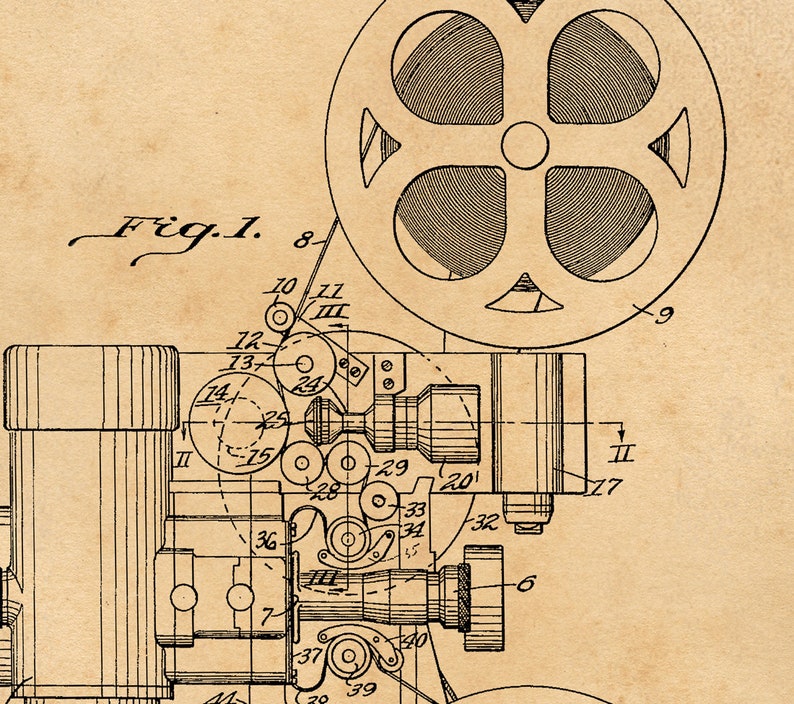 Motion Picture Projector Patent Vintage Illustrations Ready to - Etsy