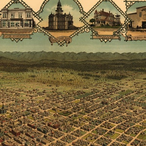 Map of Eureka Print Vintage Colored Map Country Home Wall Decor Map of ...