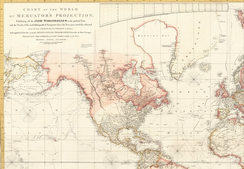 Chart of the World Explorers Journey Vintage Old World Map - Etsy