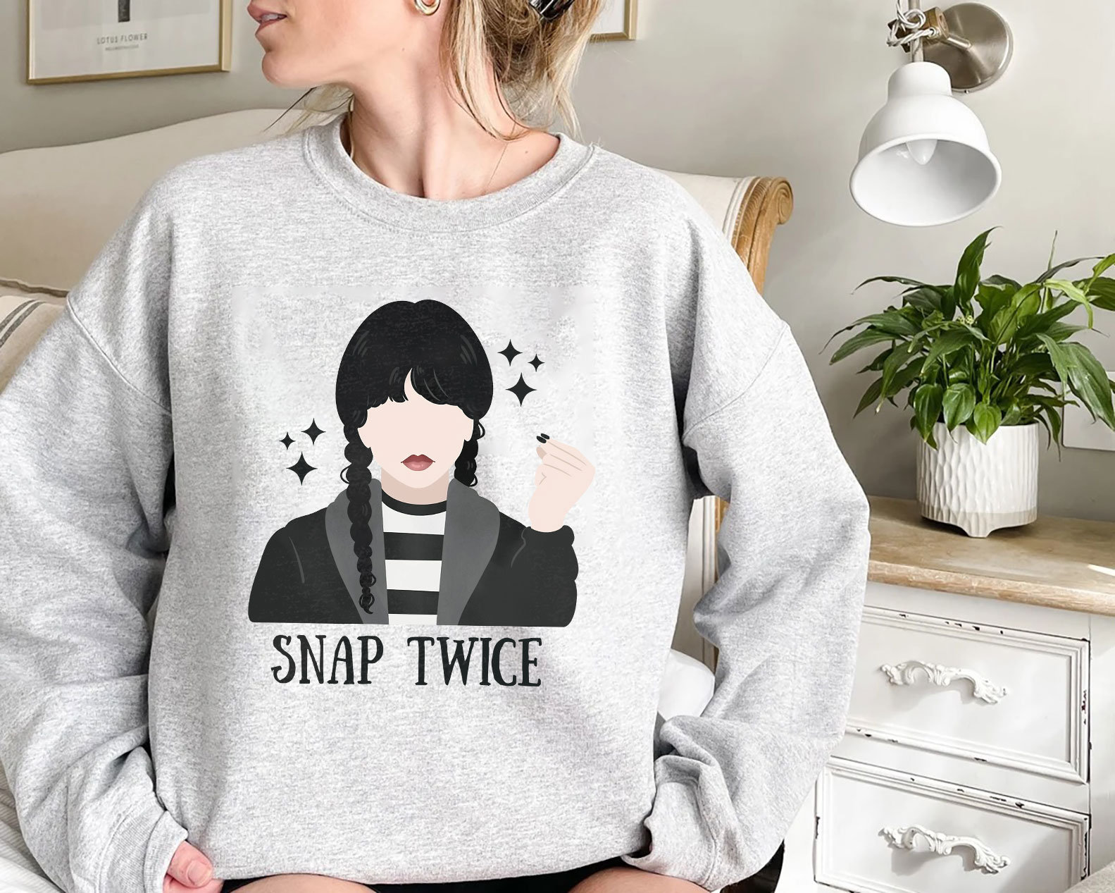 Snap Twice Jenna Ortega, Be A Wednesday, Wednesday Addams Sweatshirt