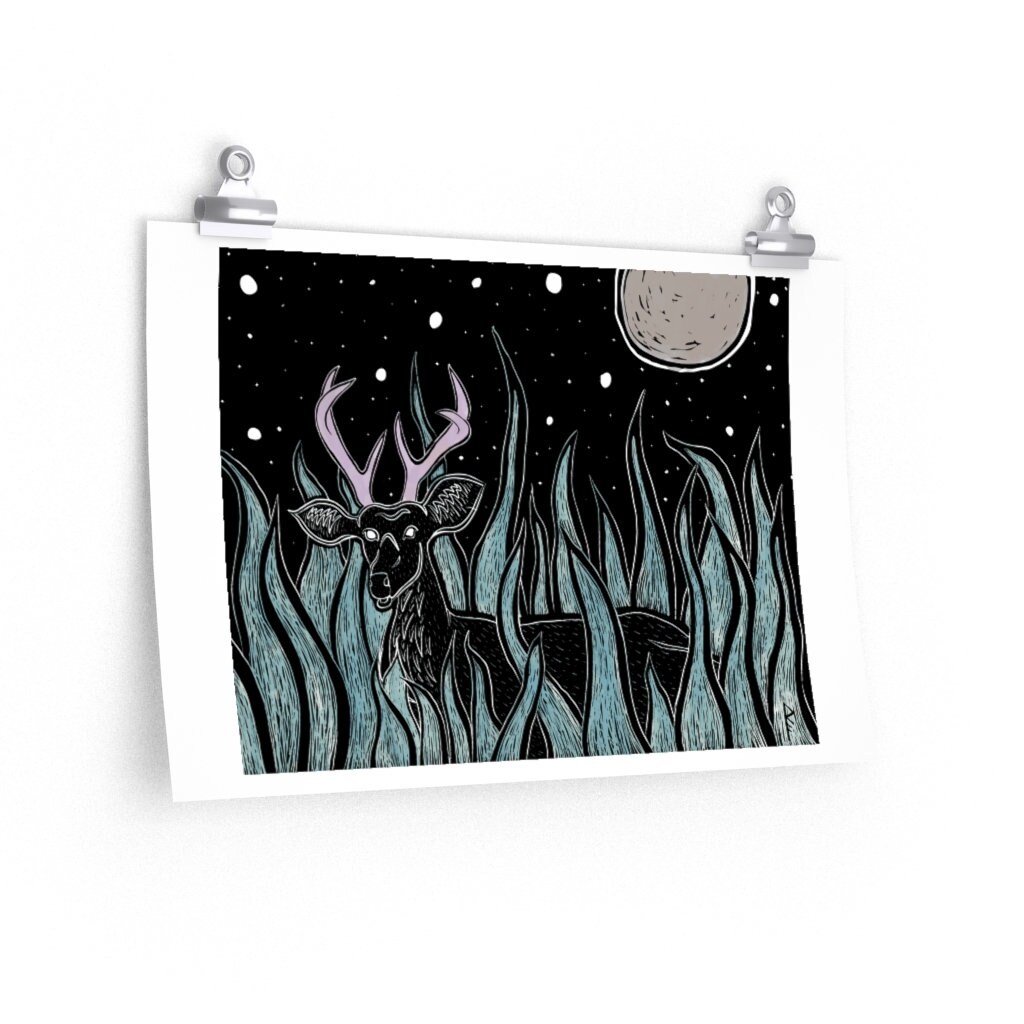 Good Night Deer - Digital Print - Var 1 - Etsy