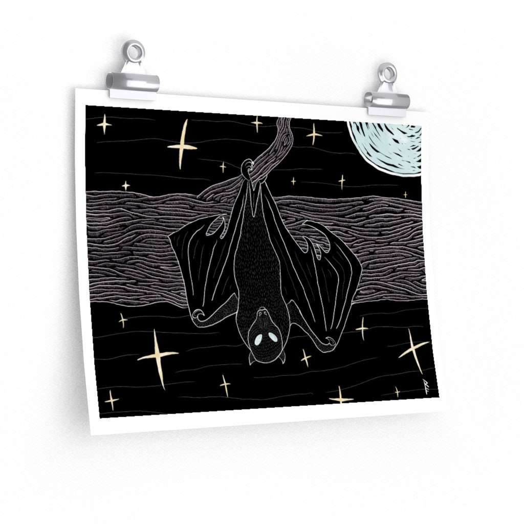 Good Night Bat Digital Print Var 1 - Etsy