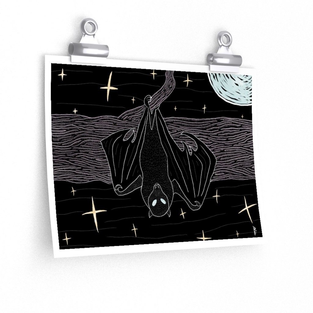 Good Night Bat Digital Print Var 1 - Etsy