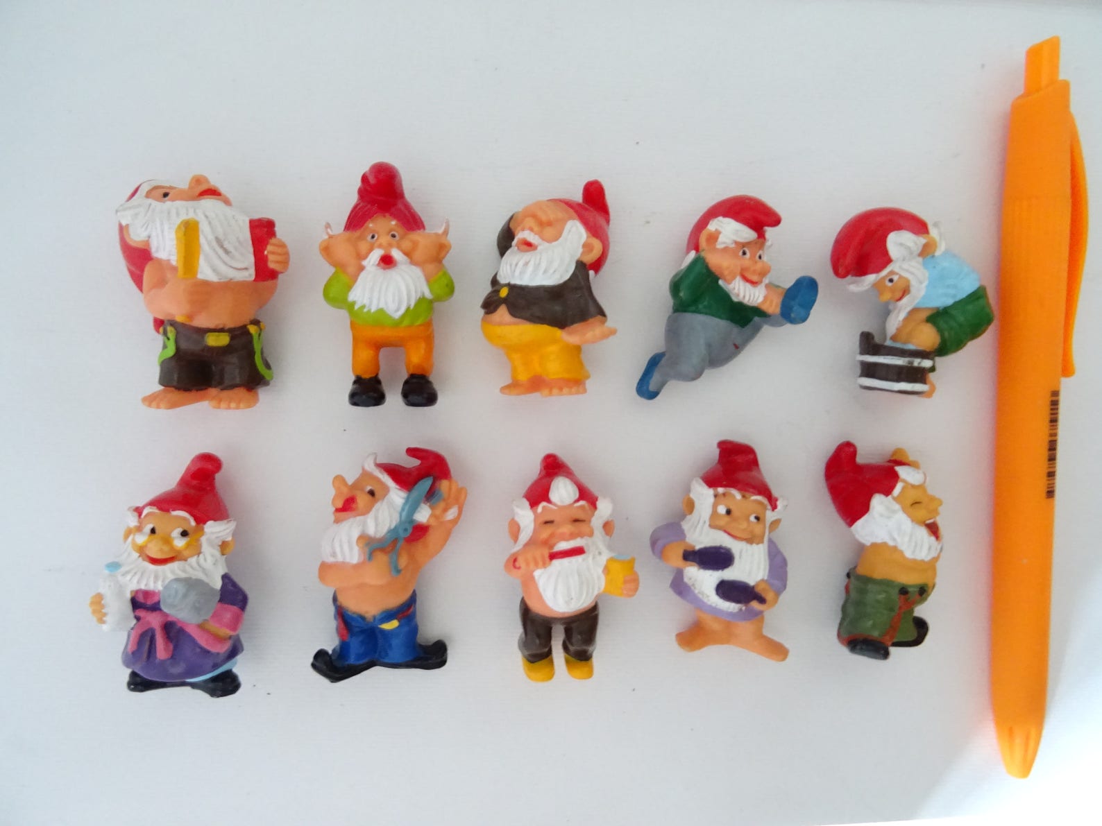 10 Figures Set Garden Dwarfs Gnomes Figurines Miniatures Fairy - Etsy
