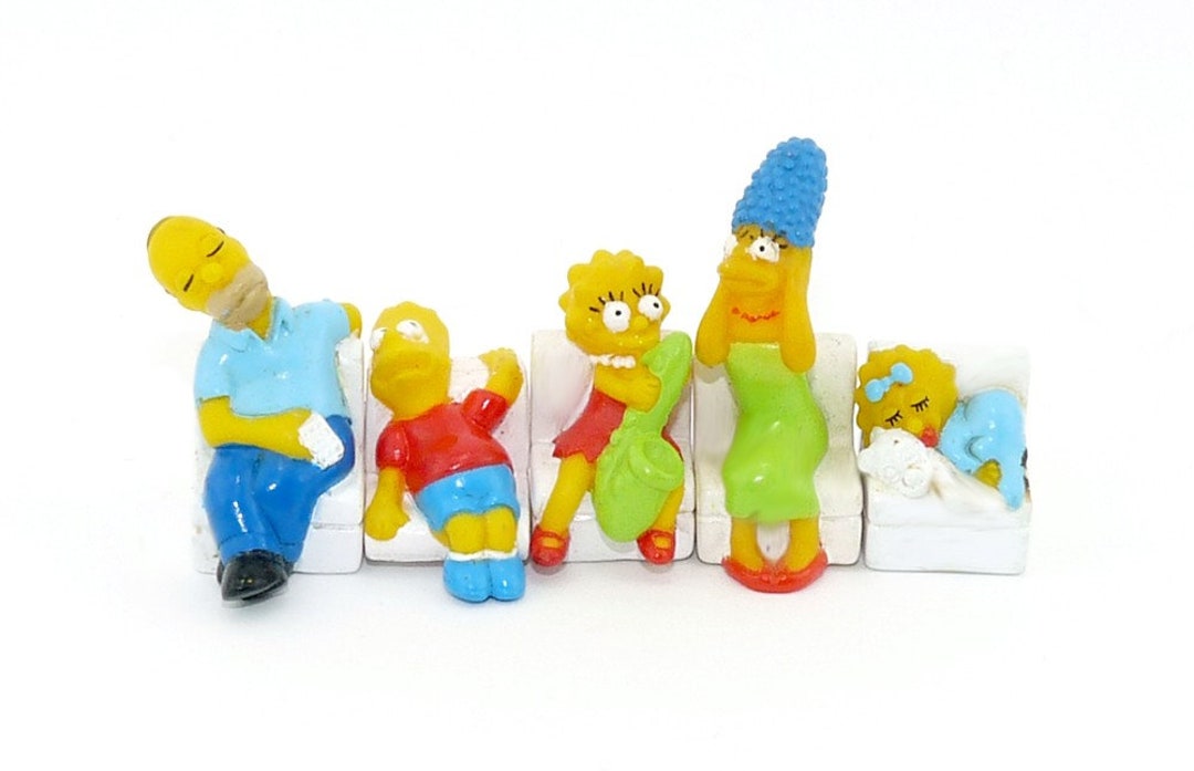 Complete Collectible 5 Miniatures Set SIMPSONS Figurines Tombola 1991 ...