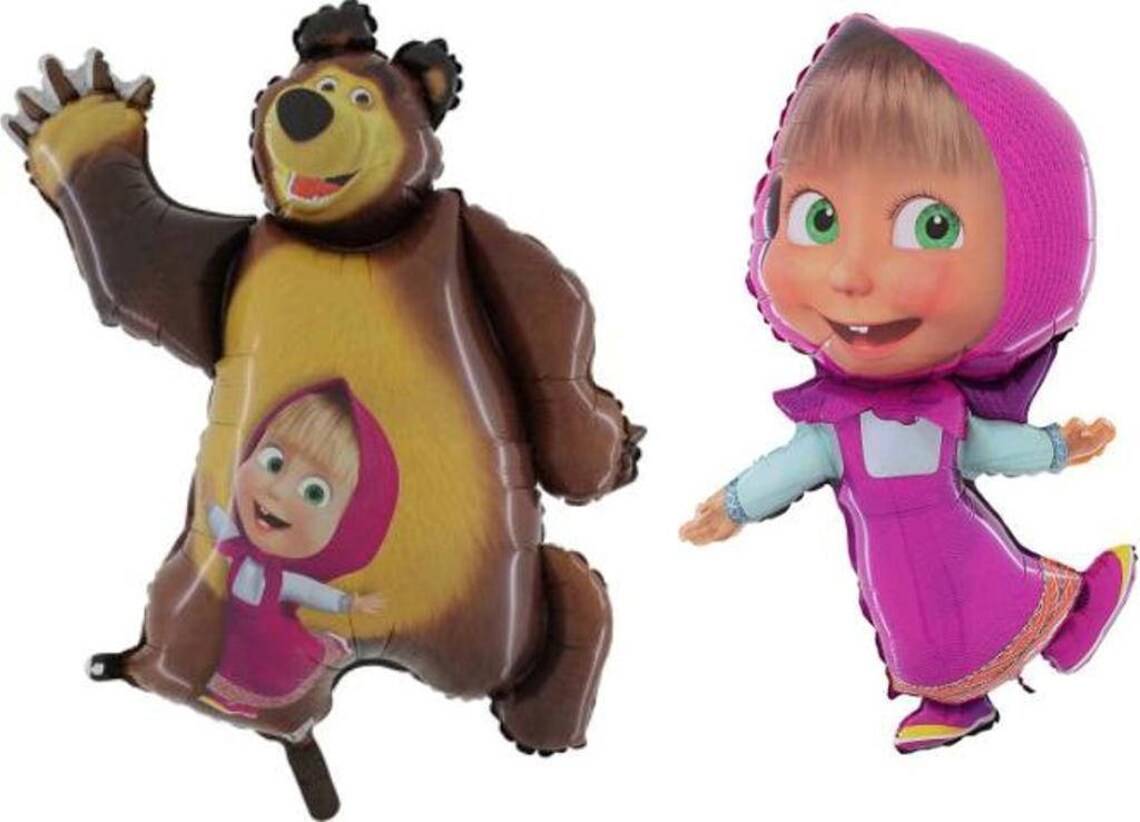 2 Foil Balloon Masha and the Bear Birthday Party Decoration - Etsy
