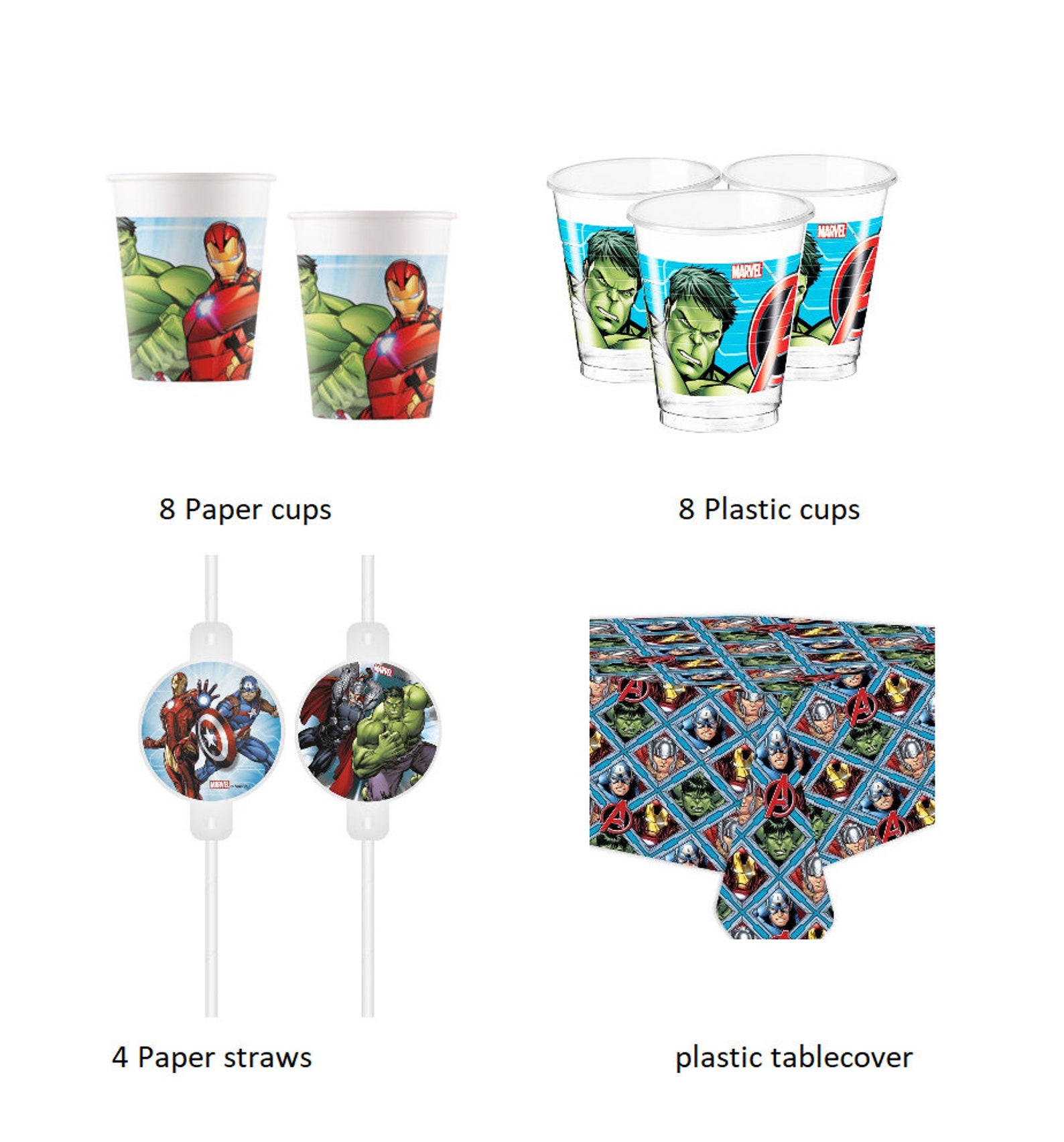 Marvel Avengers Party Decor Supplies Tableware Balloons - Etsy