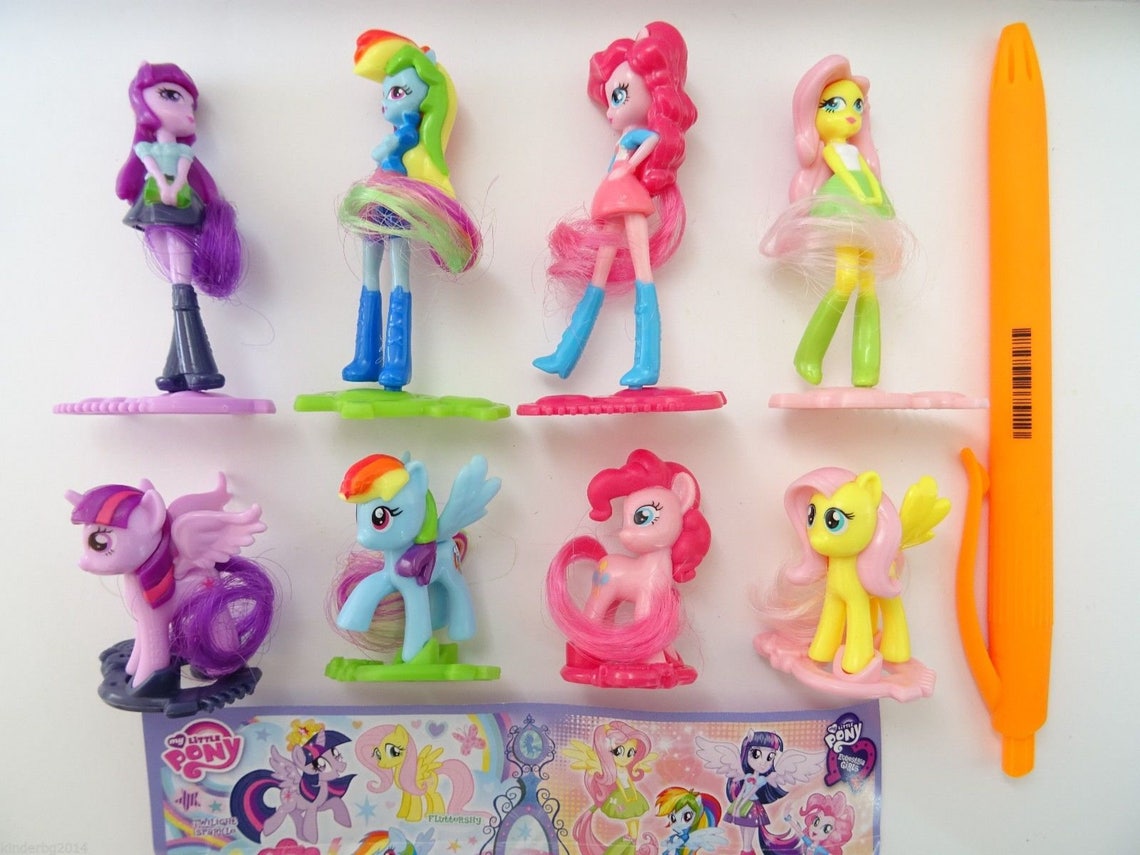 MLP My Little Pony Equestria Girls Cake Topper 8 Figures Set | Etsy