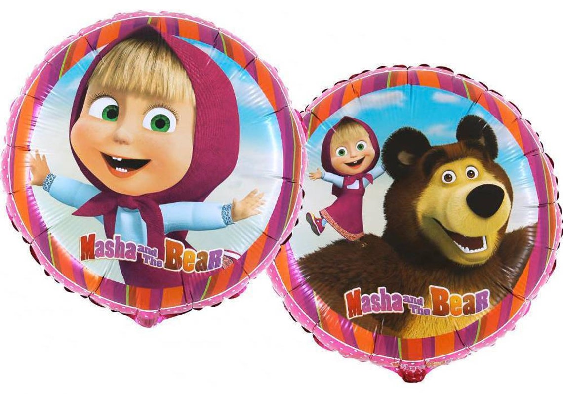 Masha and the Bear Balloons Birthday Party Balloon Balloons - Etsy