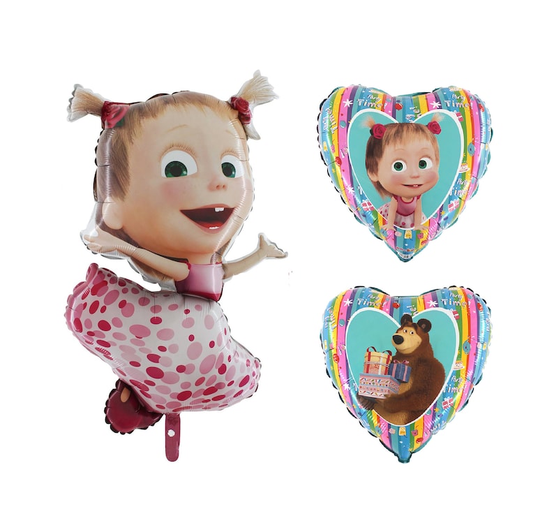 Masha MASHA and the Bear Balloon Party Supplies Birthday - Etsy UK