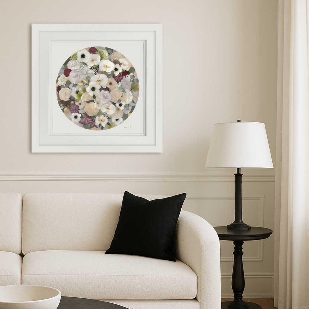 Ivory & Merlot Bloom Pressed Flower Print - Etsy