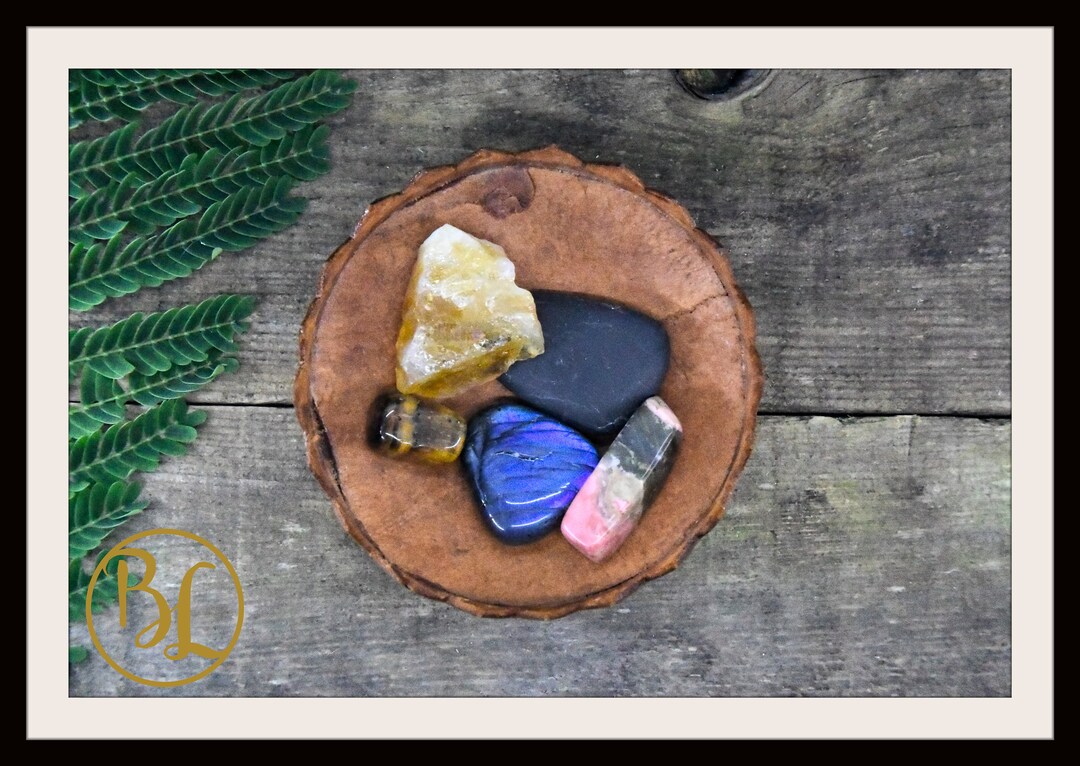 Digestion Gemstone Kit: Healing Crystal Set With Citrine, Labradorite ...