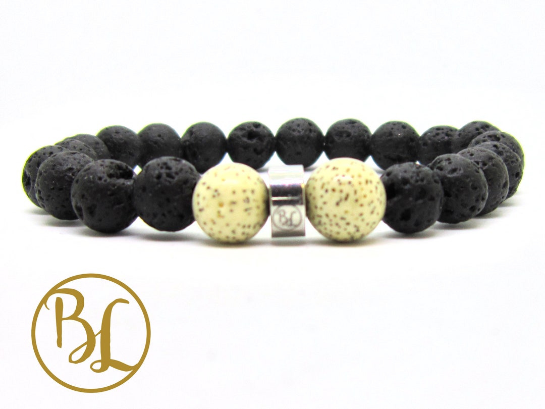 Natural Volcano Lava Bracelet Crown Chakra Bracelet Lava Rock Bracelet ...