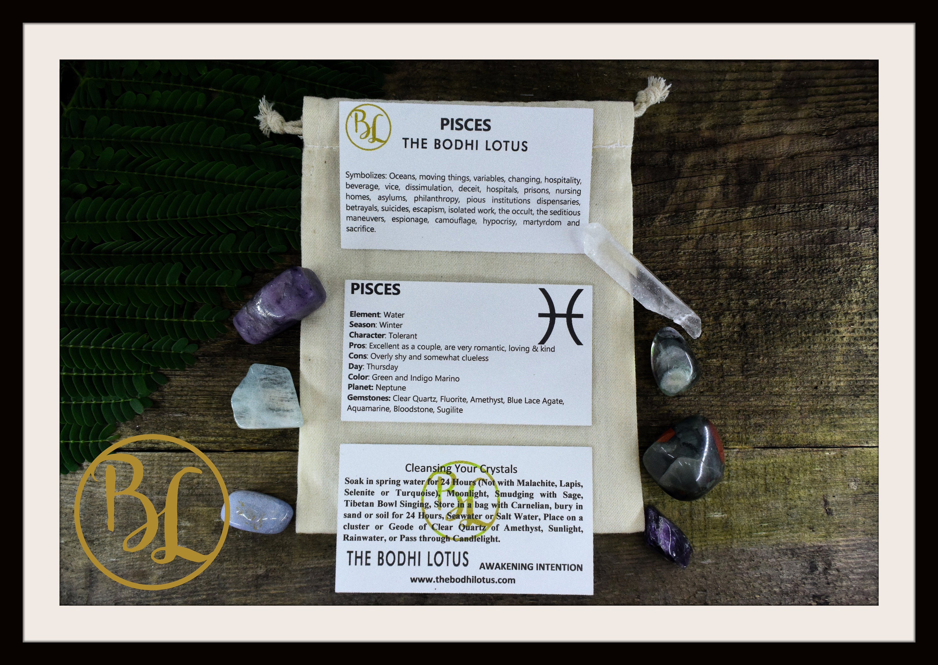 PISCES Gemstone Kit 7 Zodiac Pisces Gemstones Set Healing | Etsy