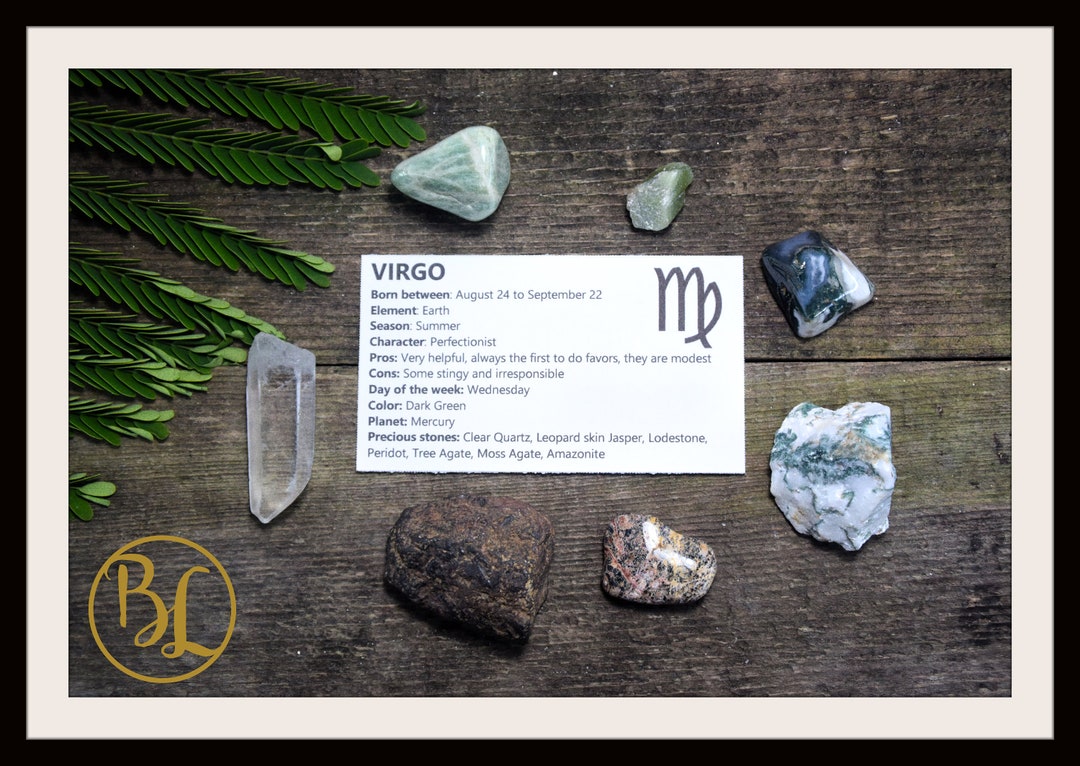 Virgo Gemstone Kit: Zodiac Healing Crystals Set - Etsy
