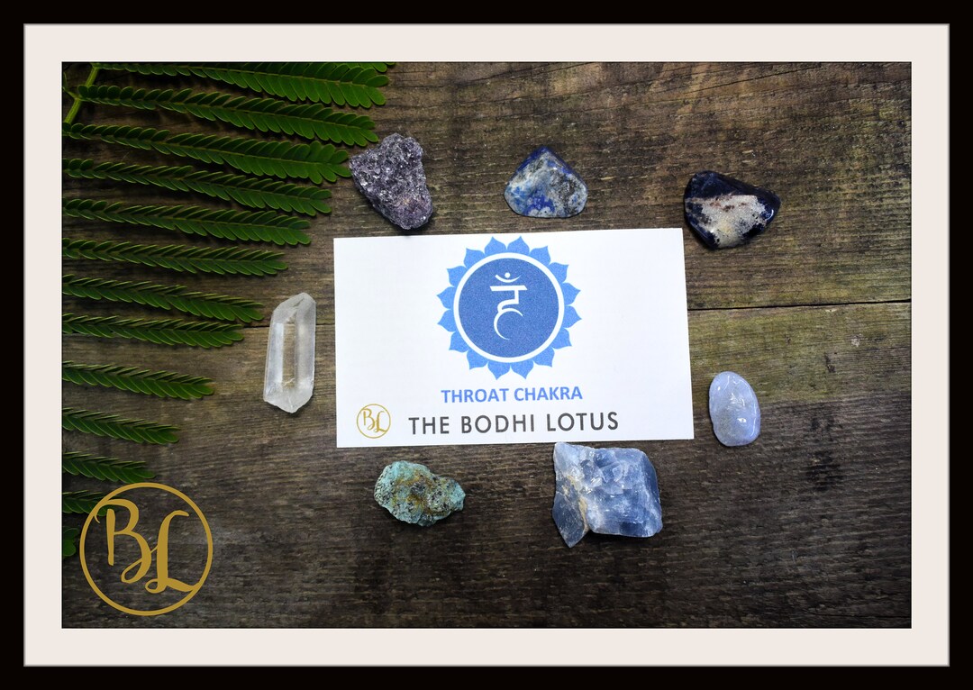 THROAT CHAKRA Gemstone 7 Kit Healing Throat Chakra Crystal Throat ...