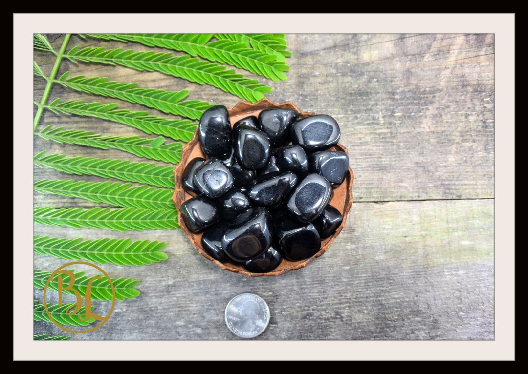 BLACK JET Gemstone 3 Piece Set Healing Black Jet Crystal Kit Black Jet ...