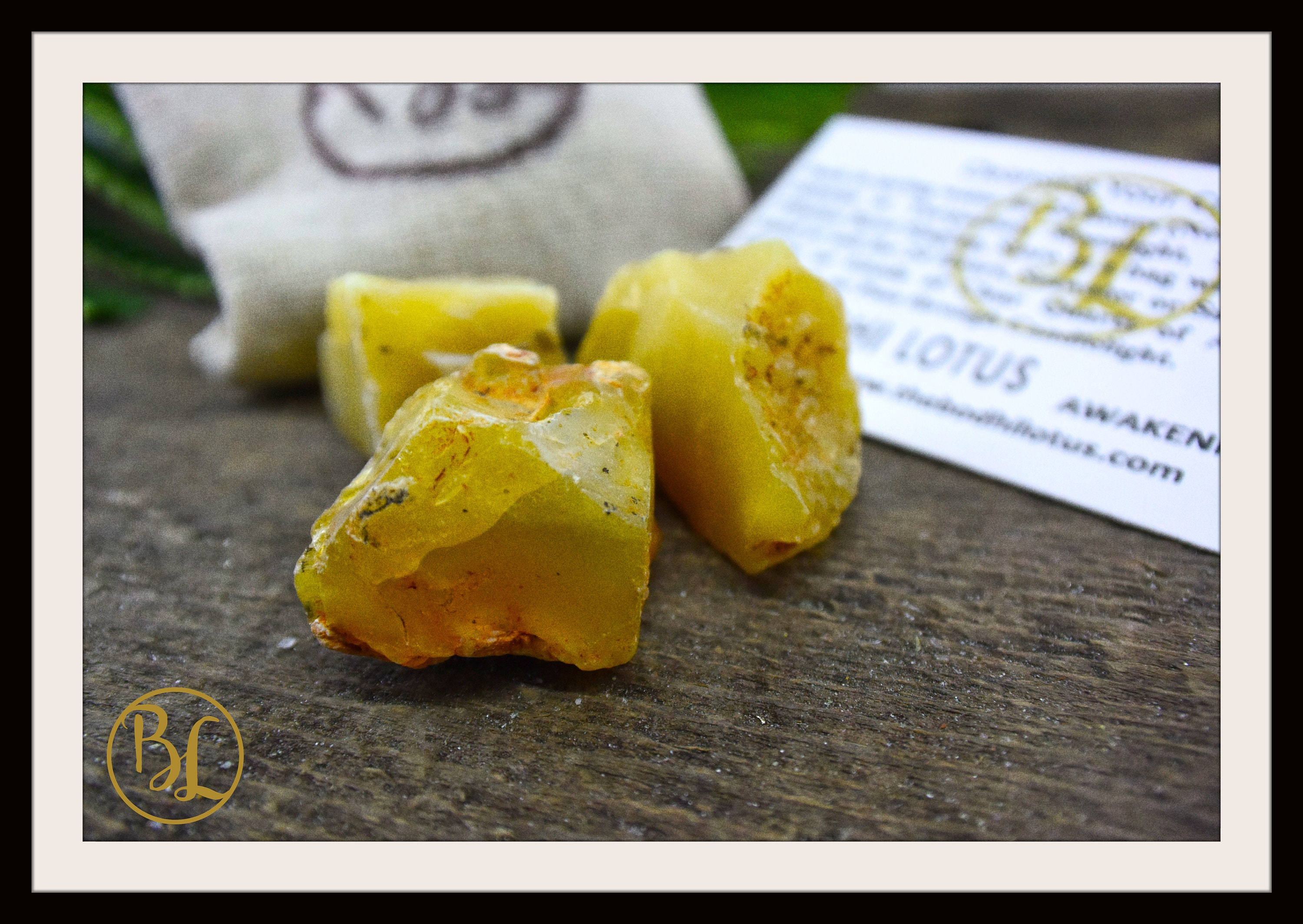 RAW YELLOW OPAL Gemstone 3 Piece Set Healing Yellow Opal | Etsy