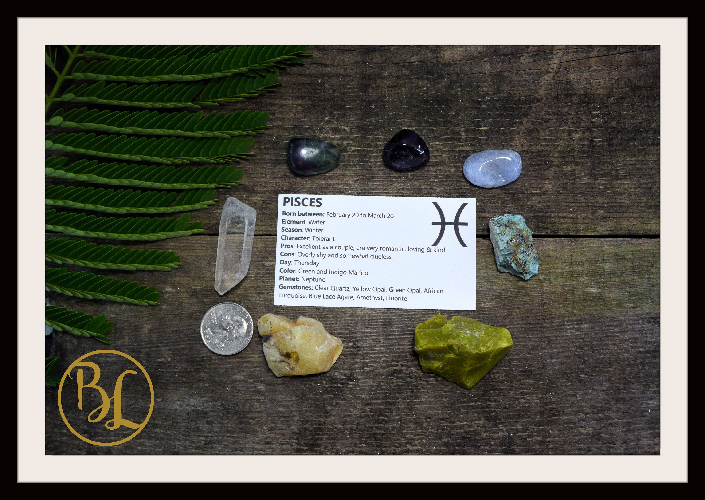 Pisces Gemstone Set: Healing Crystals, Zodiac Stones - Etsy