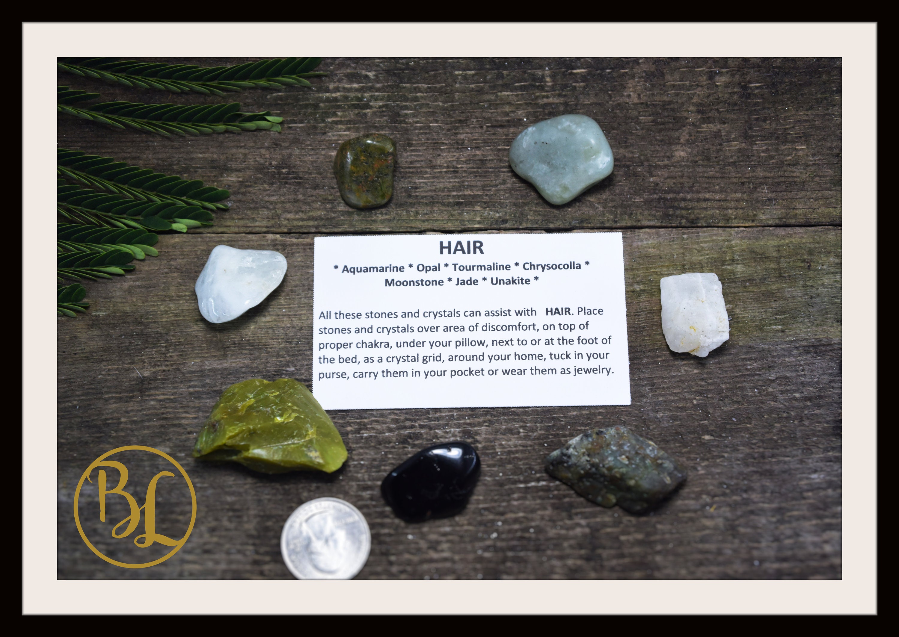 HAIR Gemstone Kit 7 Healing Hair Gemstone Set Healing Crystals | Etsy