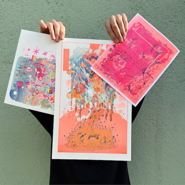 Risograph Print - Etsy