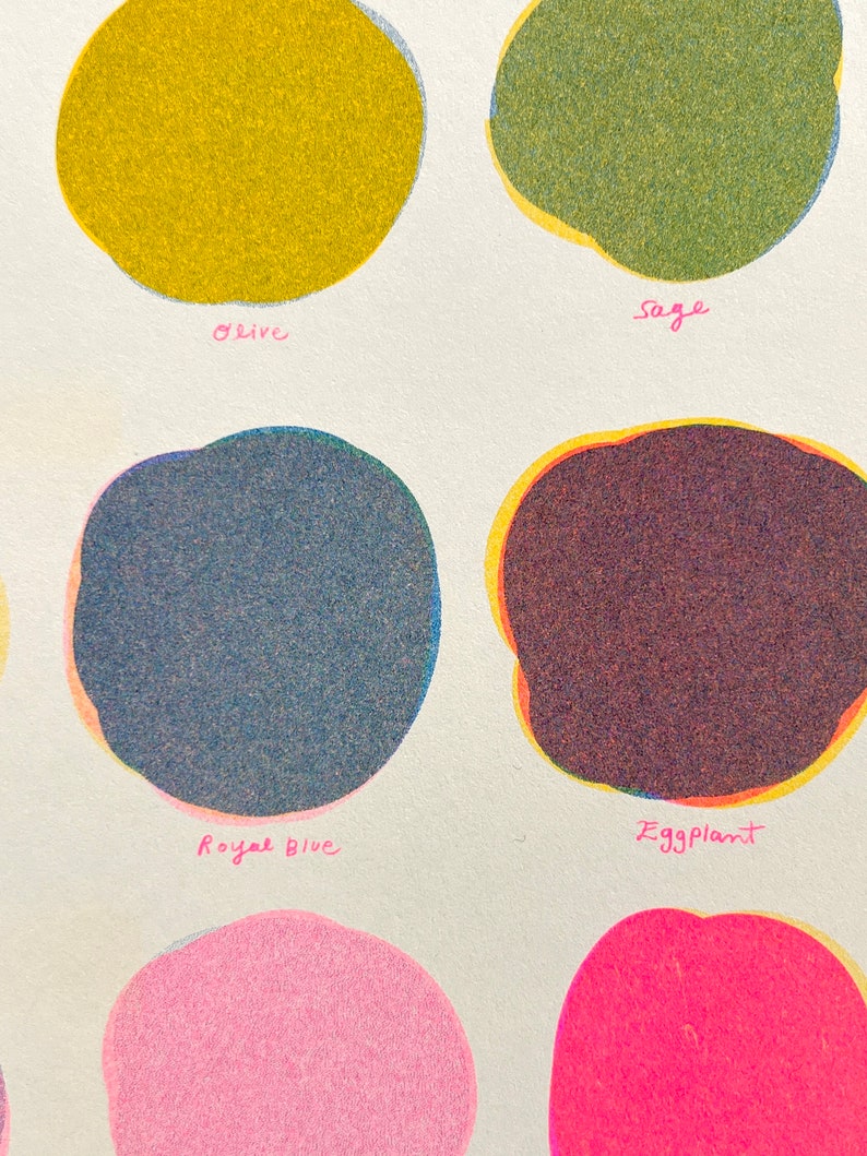 Three Color Riso Swatch - Etsy