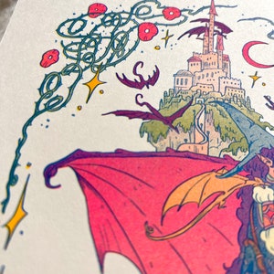 The Dragon Witch Riso Print - Etsy