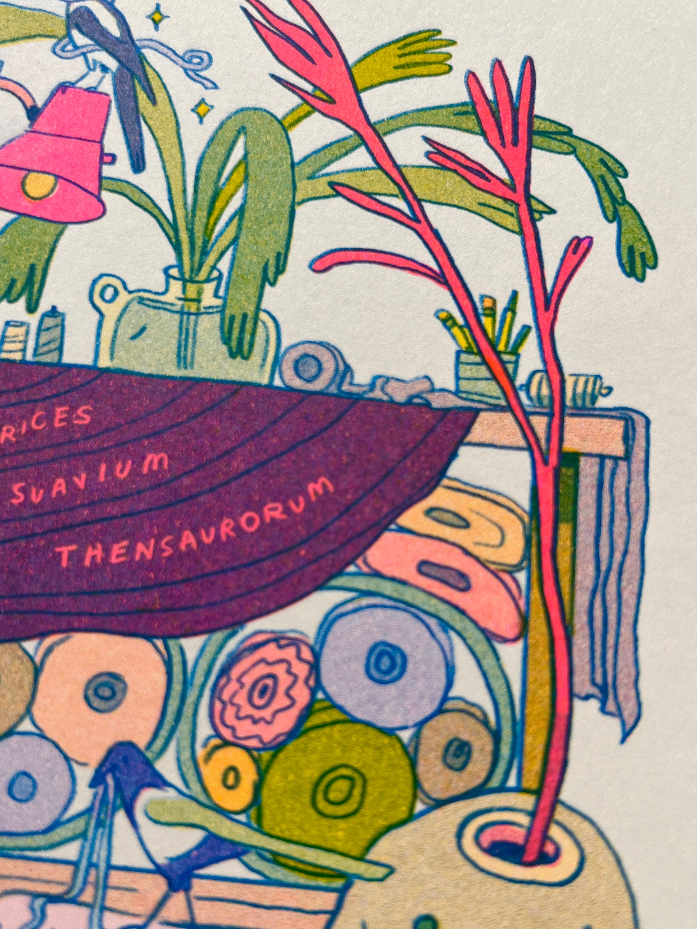 The Seamstress Small Risograph Print - Etsy UK