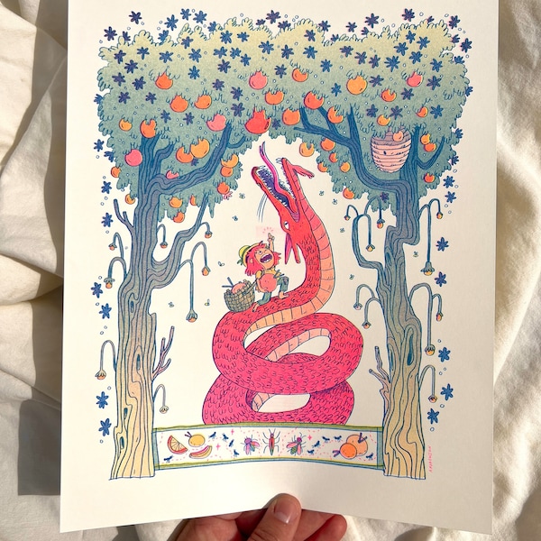 Risograph Print - Etsy