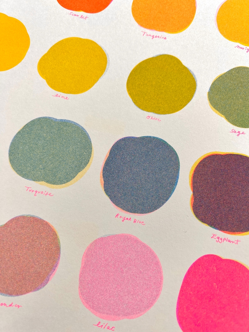 Three Color Riso Swatch - Etsy