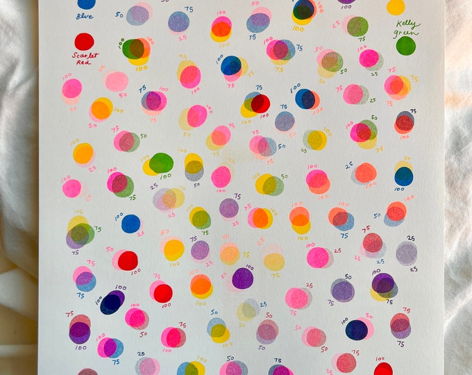 My Fave Riso Flavors: Small Risograph Print - Etsy