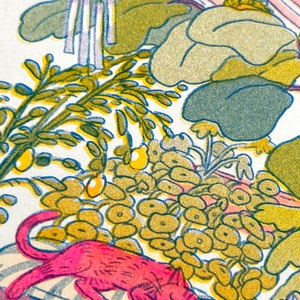 Sleepy Cat Riso Print - Etsy