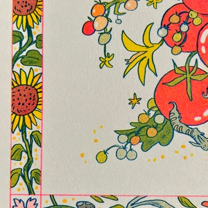 Sunflower Fairy Riso Print - Etsy
