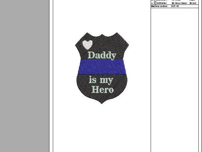 Daddy is My Hero Thin Blue Line Police Badge - Etsy