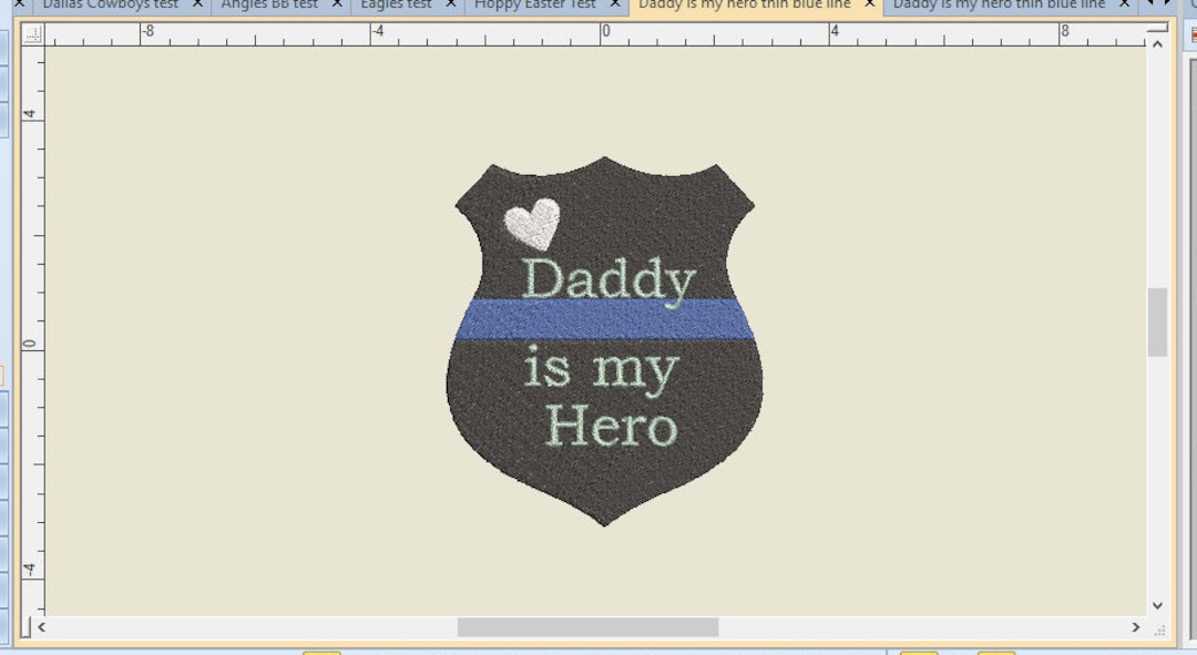 Large Daddy is My Hero Thin Blue Line Police Badge - Etsy