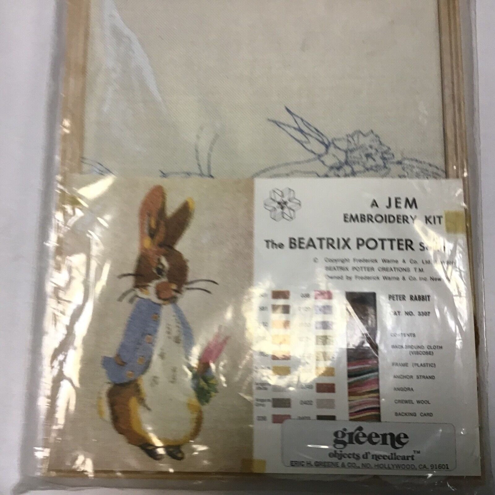 Vtg 1973 NEW Sealed Peter Rabbit Needlepoint Embroidery Kit 3307 ...
