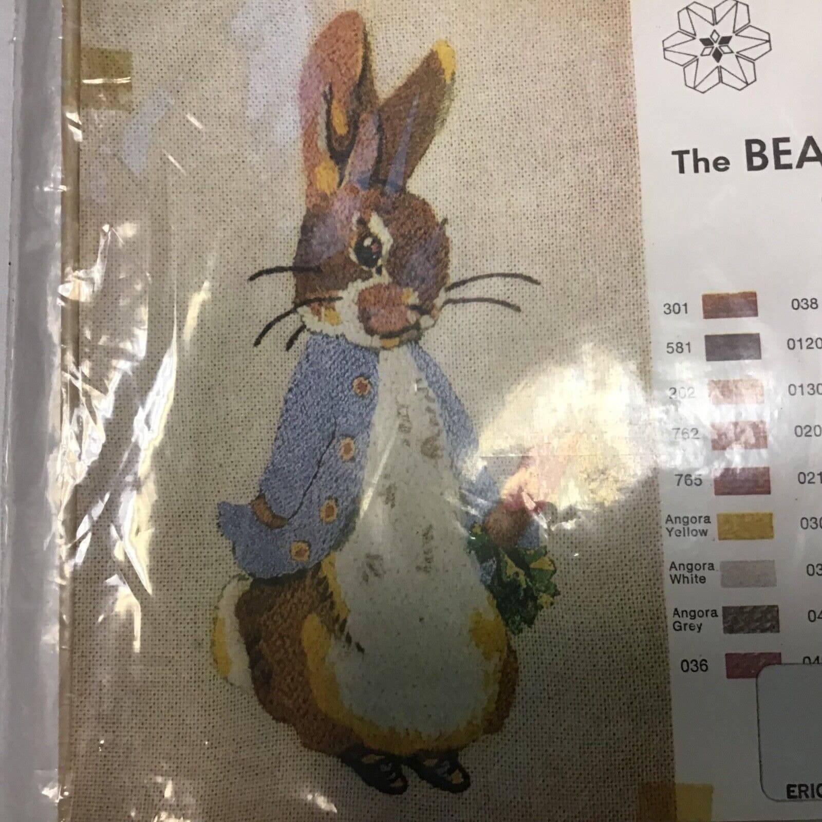 Vtg 1973 NEW Sealed Peter Rabbit Needlepoint Embroidery Kit 3307 ...