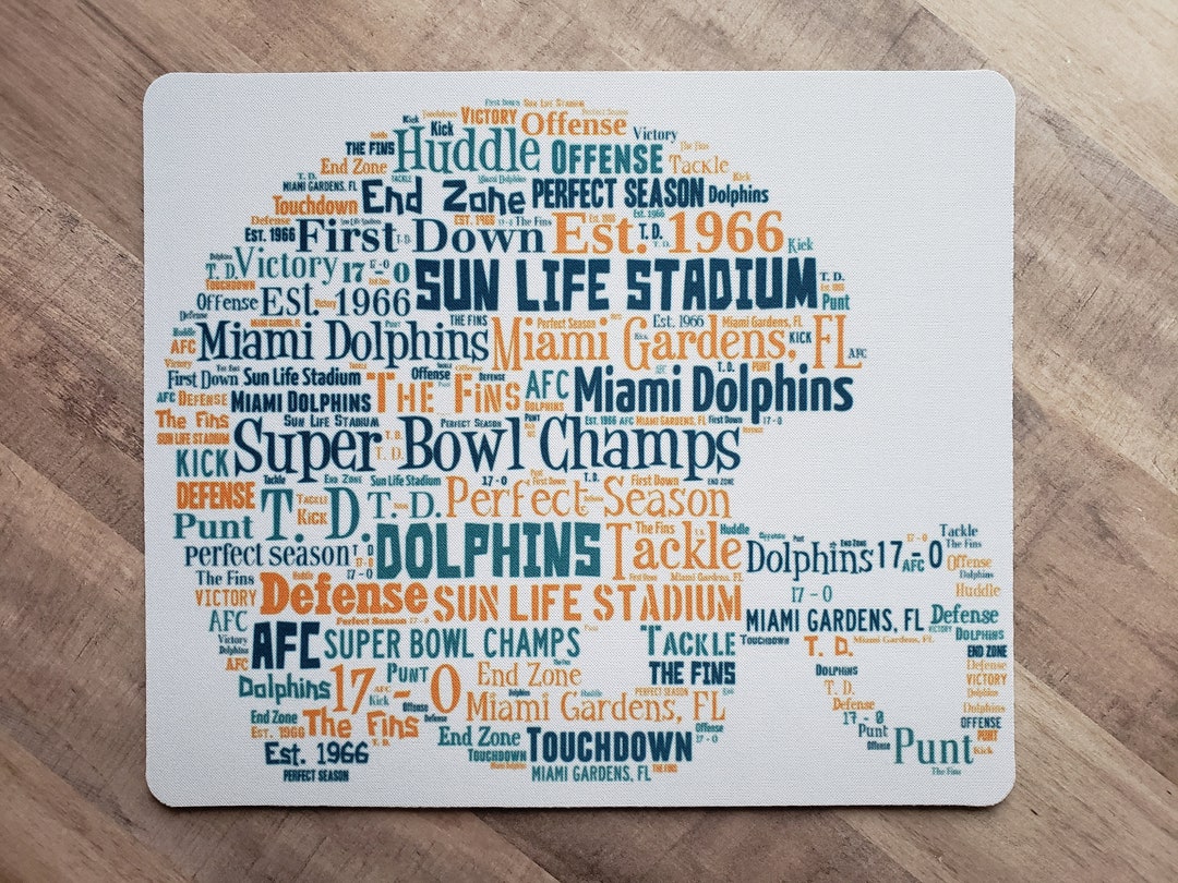 Miami Dolphins Mouse Pad All NFL Teams Available - Etsy
