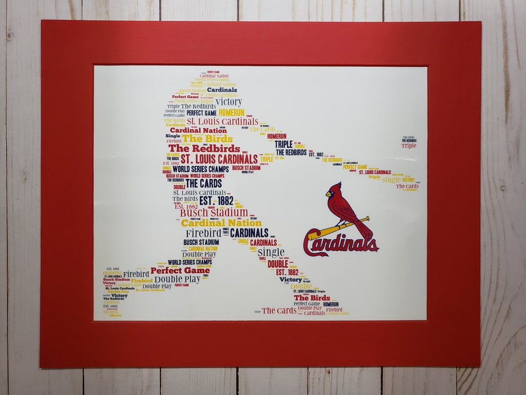 St. Louis Cardinals Word Art with color coordinating 11x14 Mat Frame is ...